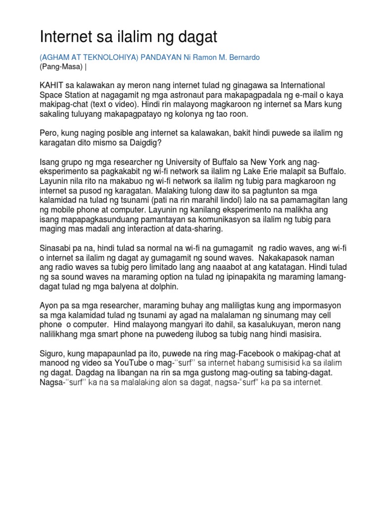 Balitang Lathalain | PDF