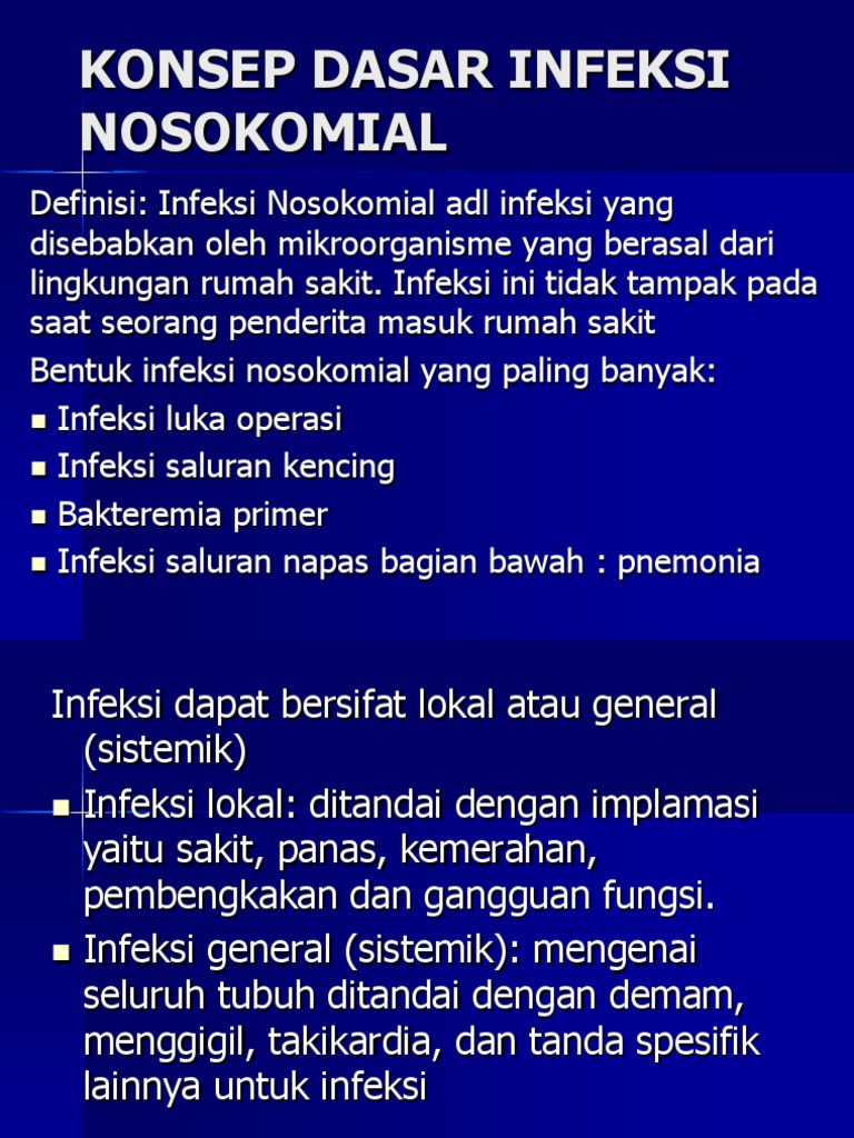 Konsep Dasar Infeksi Nosokomial Kesmas | PDF