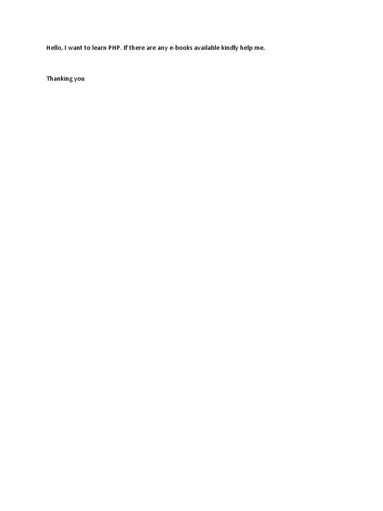Learn Php Pdf