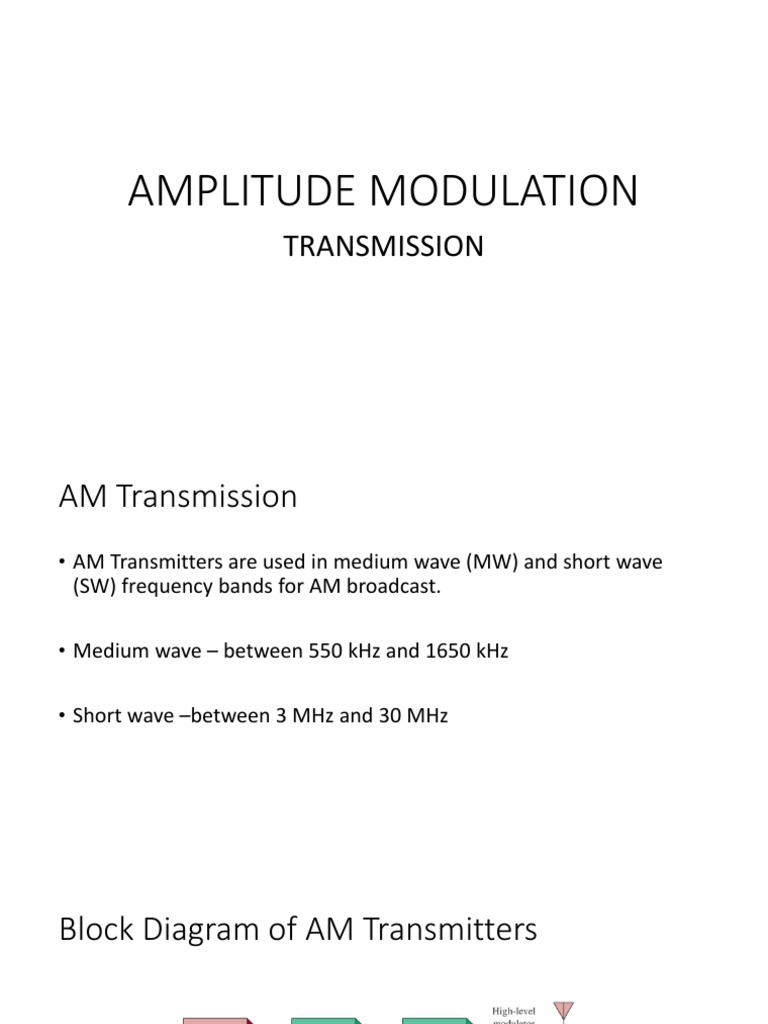 Amplitude Modulation | PDF | Amplifier | Modulation