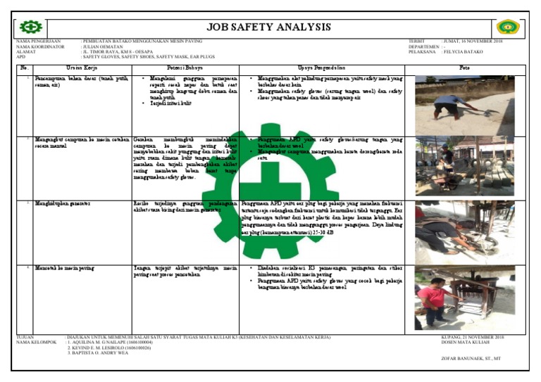 Job Safety Analysis | PDF