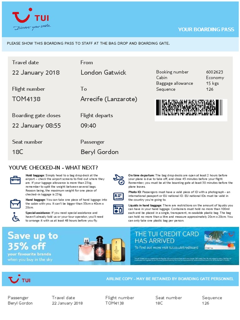 Boarding Passes | PDF | Baggage | Aviation