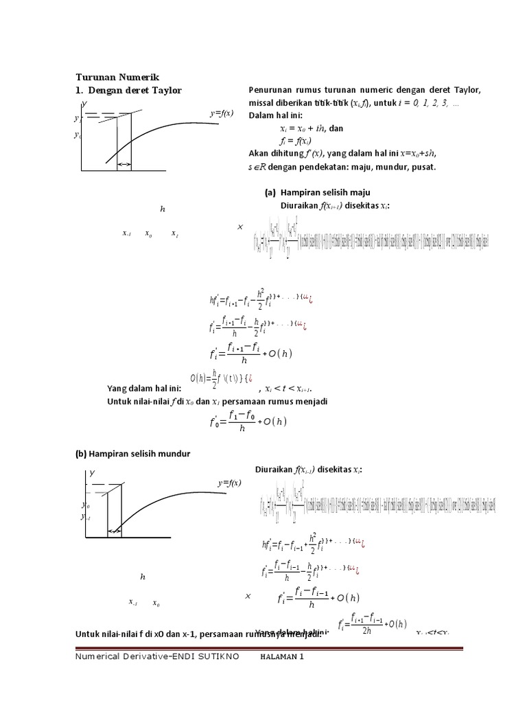 Turunan Numerik | PDF