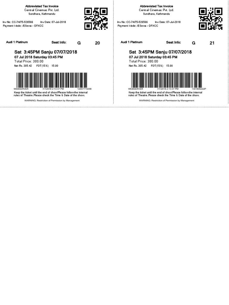 Ticket | PDF | Technology & Engineering