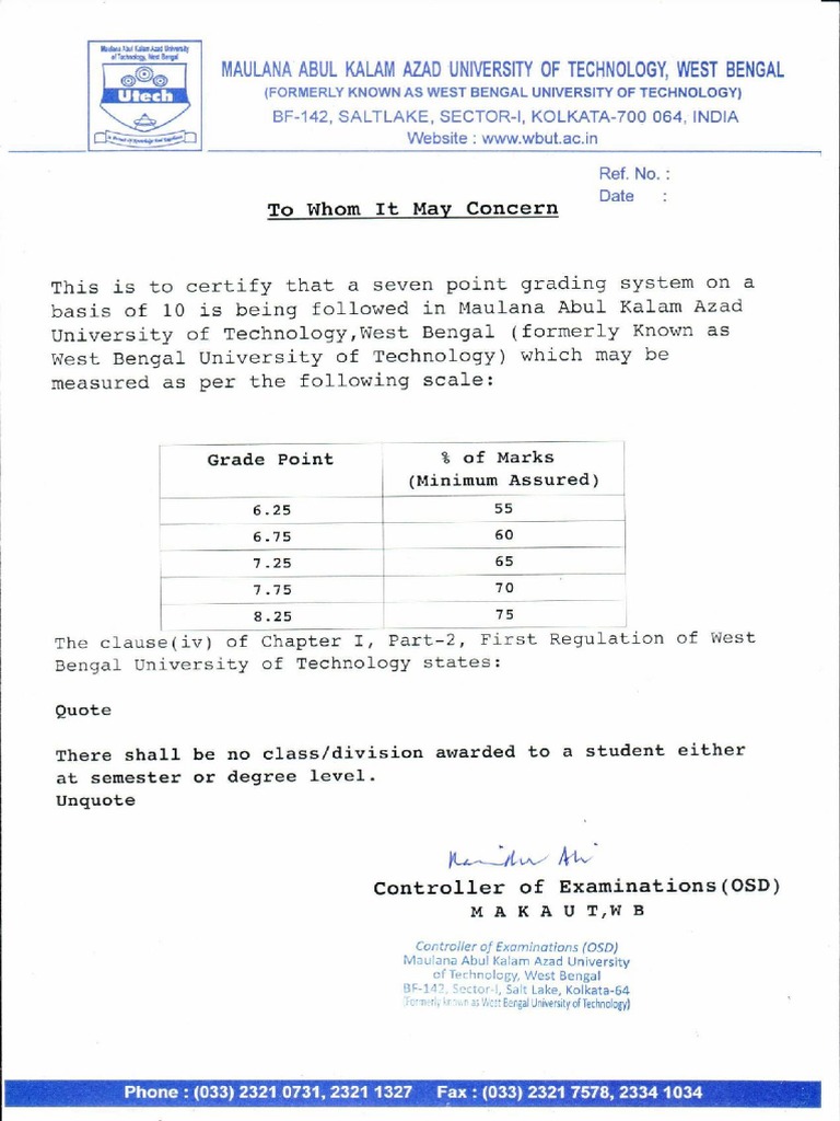 Percentage Conversion For WBUT | PDF