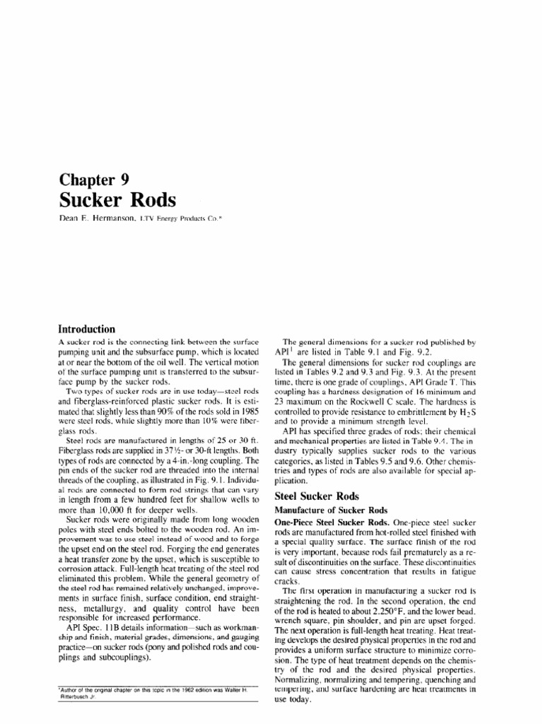 Sucker Rods: Types and Specifications | PDF | Corrosion | Heat Treating