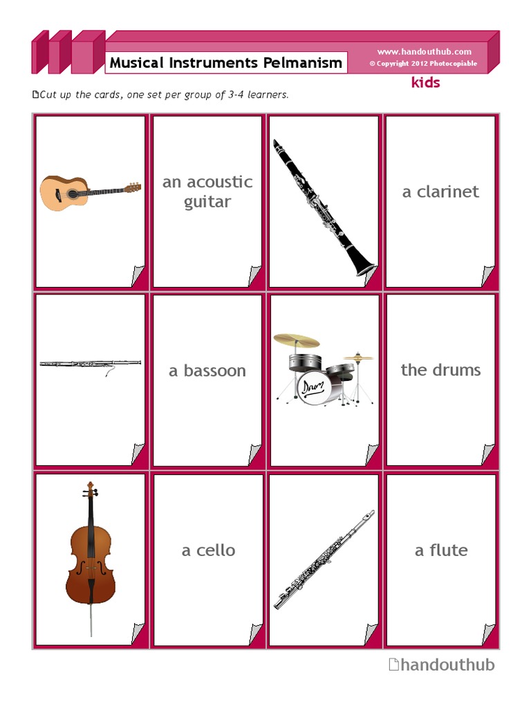 Kids Instruments Pelmanism | PDF | Musical Instruments | Music Production