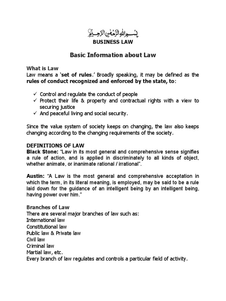 Basics of Law PDF | PDF | English Law | Sources Of Law