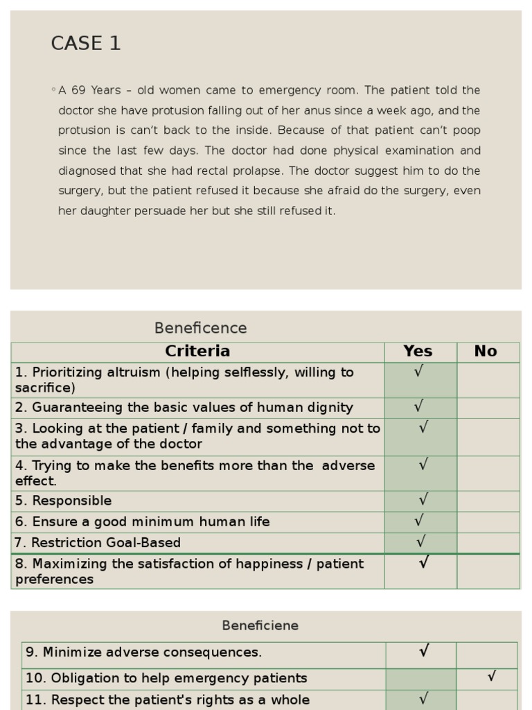 Case 1 | PDF | Autonomy | Patient