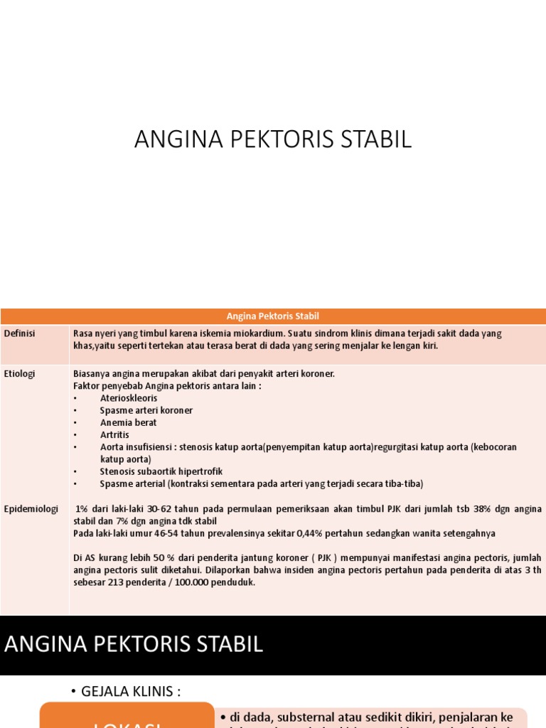 Angina Pektoris Stabil | PDF