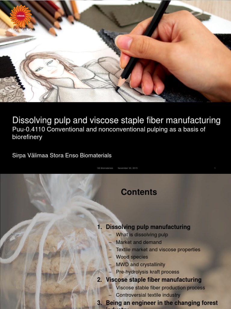 Dissolving Pulp and Viscose Manufacturing | PDF | Pulp (Paper) | Chemistry