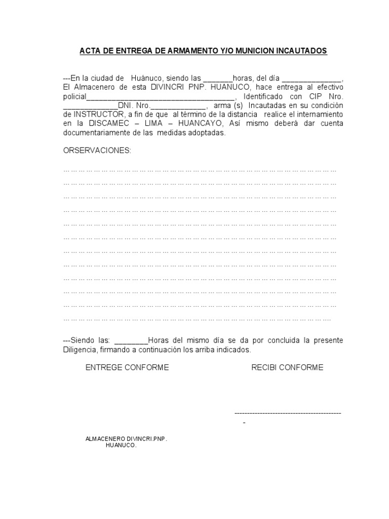 Modelo de Acta | PDF