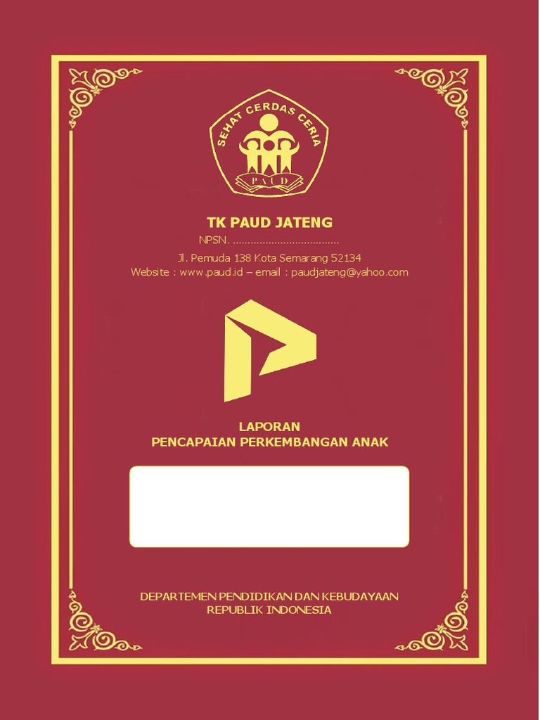 Raport Paud TK Kurikulum 2013 Desain v3 | PDF