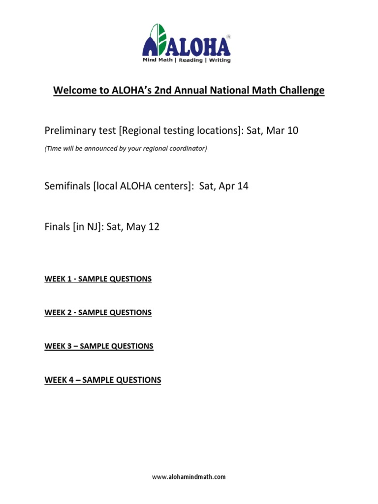 Aloha Maths | PDF | Volume | Elementary Geometry