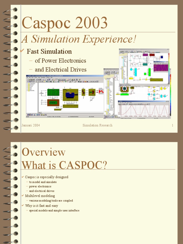 Caspoc 2003: A Simulation Experience! | PDF | Electrical Network | Power Electronics