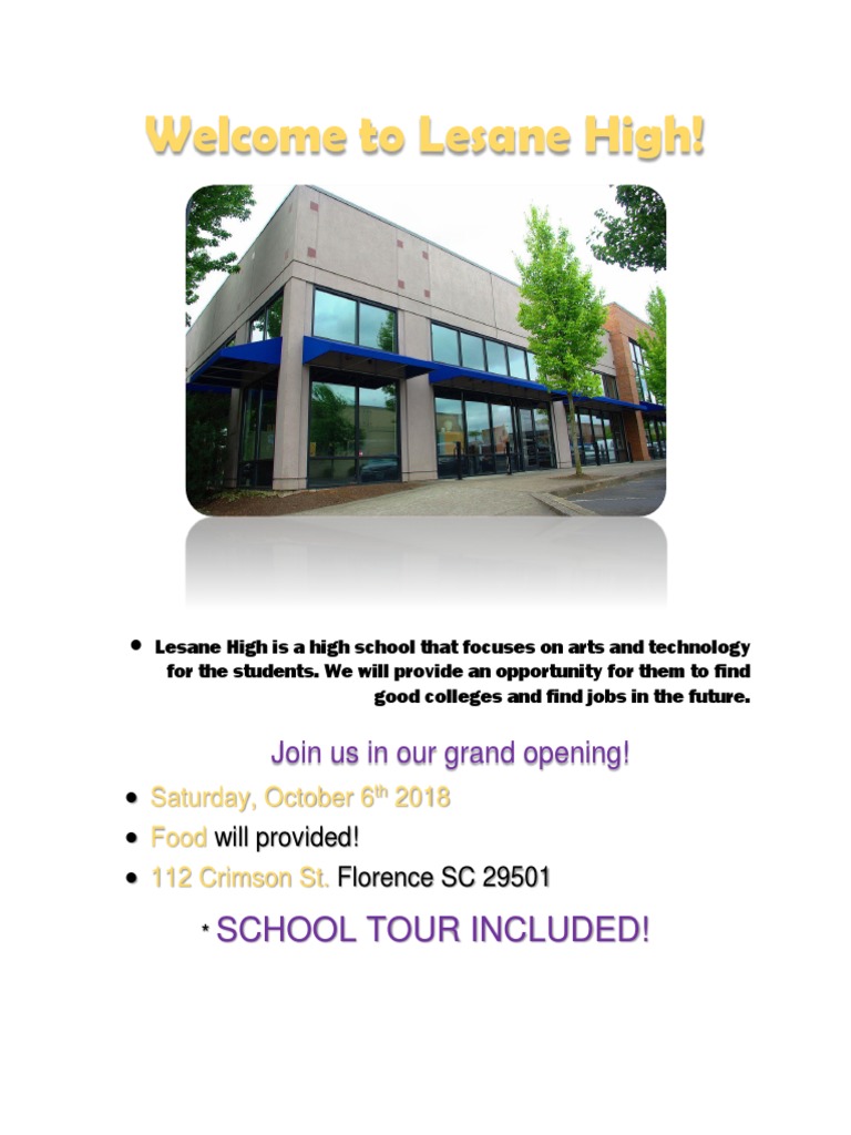 Welcome To Lesane High | PDF