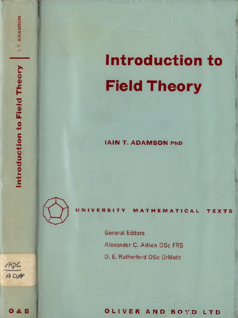 Introduction To Field Theory PDF | PDF