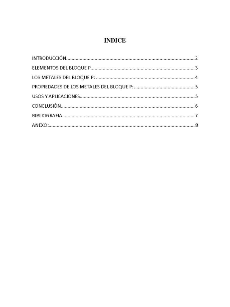Elementos Del Bloque P | PDF | Tabla periódica | Rieles