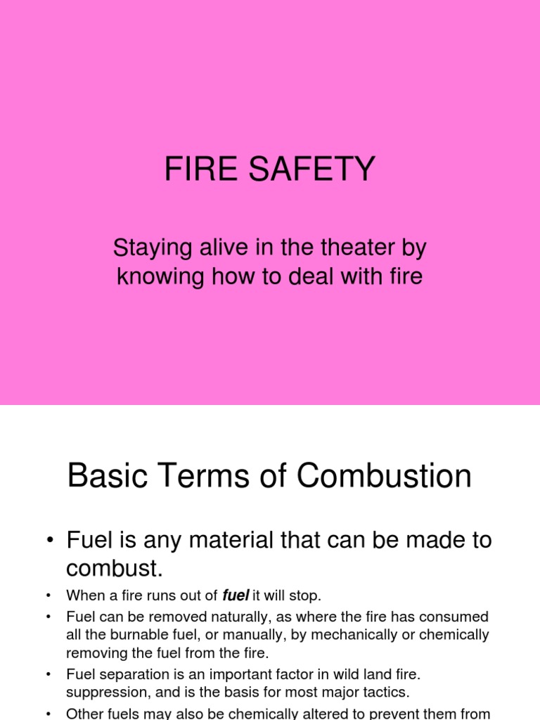 Fire Safety: Staying Alive in The Theater by Knowing How To Deal With ...