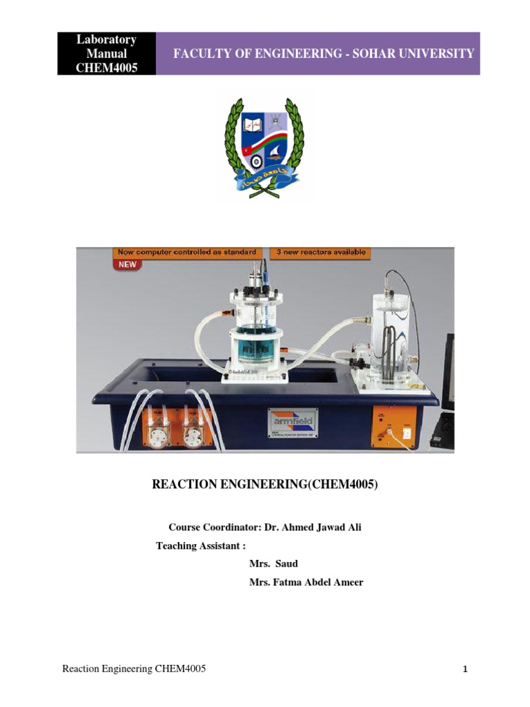 Reactor Lab Manual | PDF | Chemical Reactor | Sodium Hydroxide