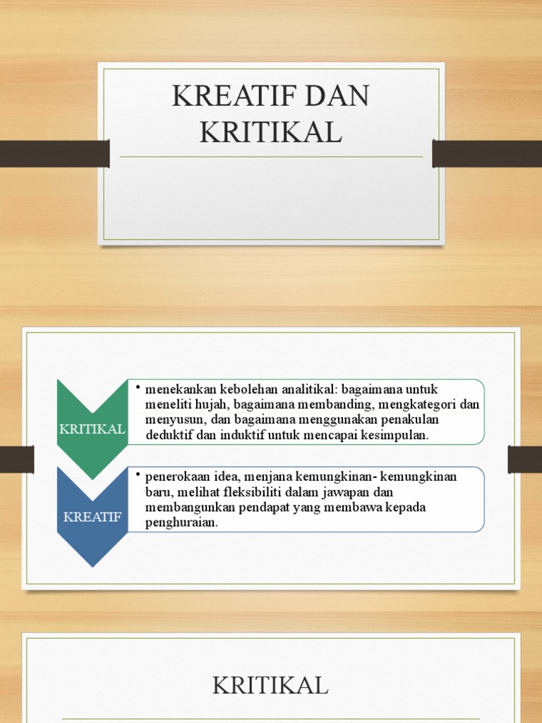 Kreatif Dan Kritikal | PDF