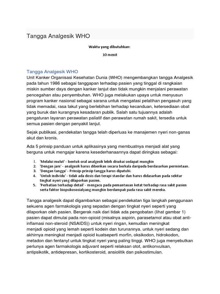 Step Ladder Analgesic | PDF
