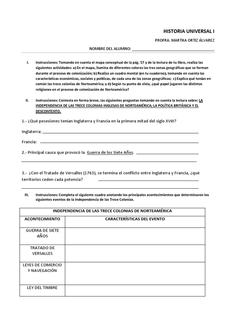 Hojas De Trabajo Sobre Las Trece Colonias Regiones De Las Trece