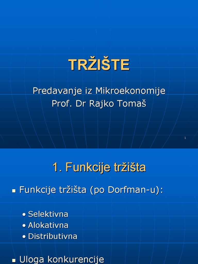 Mikroekonomija Trziste | PDF