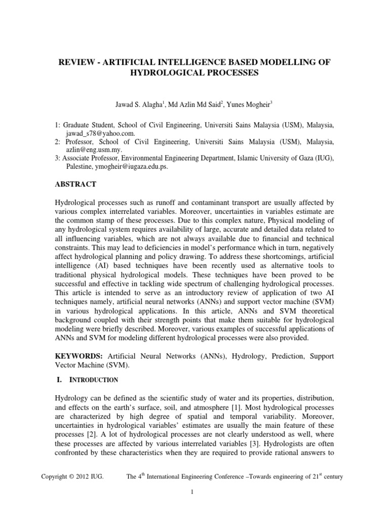 Hydrology AI | PDF | Support Vector Machine | Artificial Intelligence