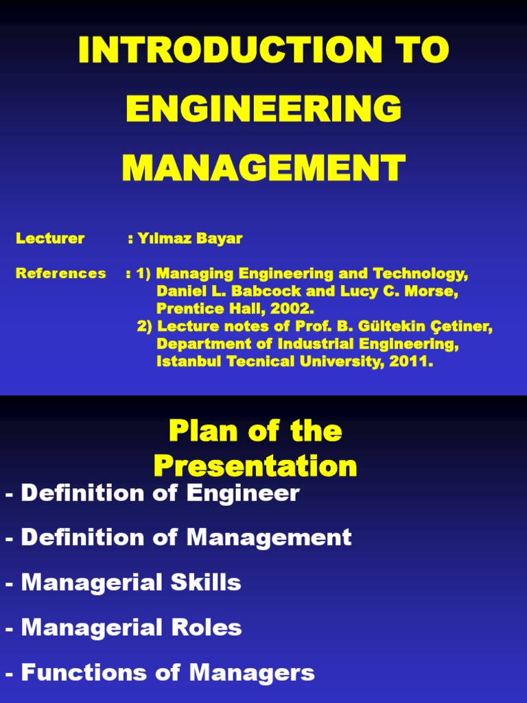 Engineering Management | PDF | Engineer | Engineering