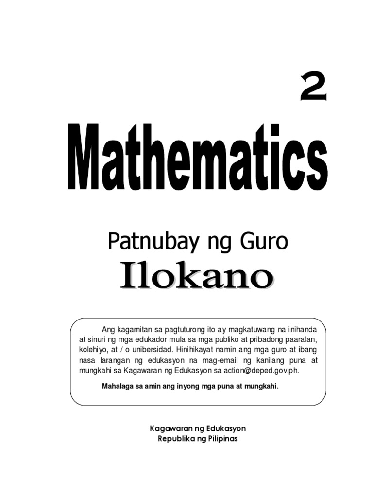 Ilokano Math GR 2 TG | PDF