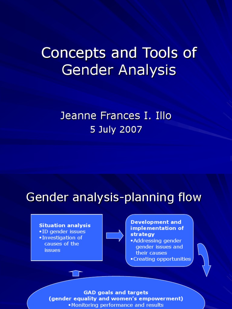Gender Analysis Concepts & Tools | PDF | Gender Analysis | Gender