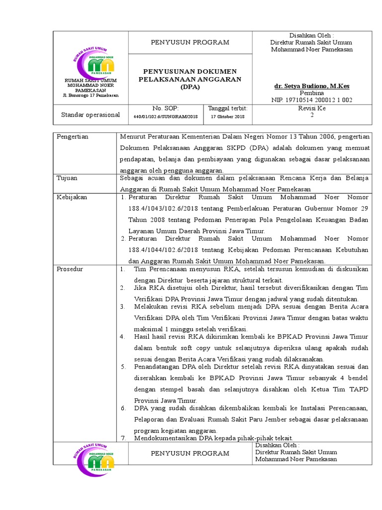 Penyusunan DPA | PDF