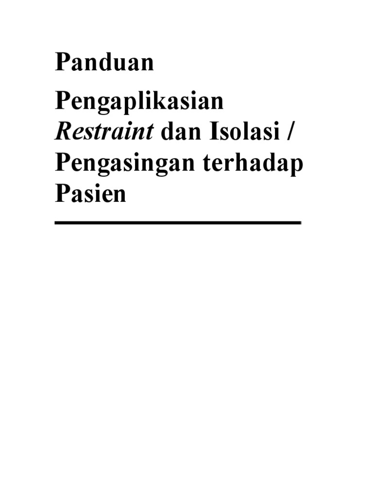 PDN Penggunaan Restraint | PDF