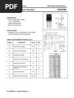 Inchange Semiconductor 2SC3320 Datasheet | PDF | Bipolar Junction Transistor | Semiconductors