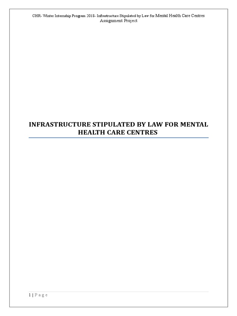 An Applied Research Project Proposal On INFRASTRUCTURE STIPULATED BY ...