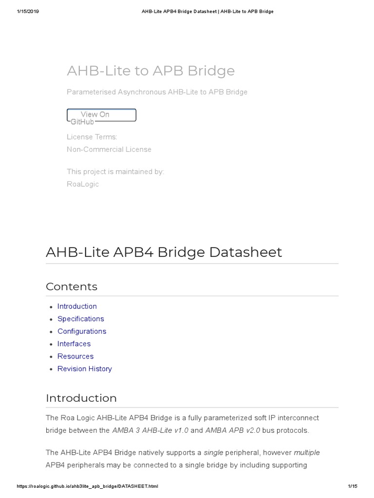 AHB-Lite to APB Bridge Datasheet | PDF | Input/Output | Areas Of ... AHB-Lite to APB Bridge Datasheet | PDF | Input/Output | Areas Of ...