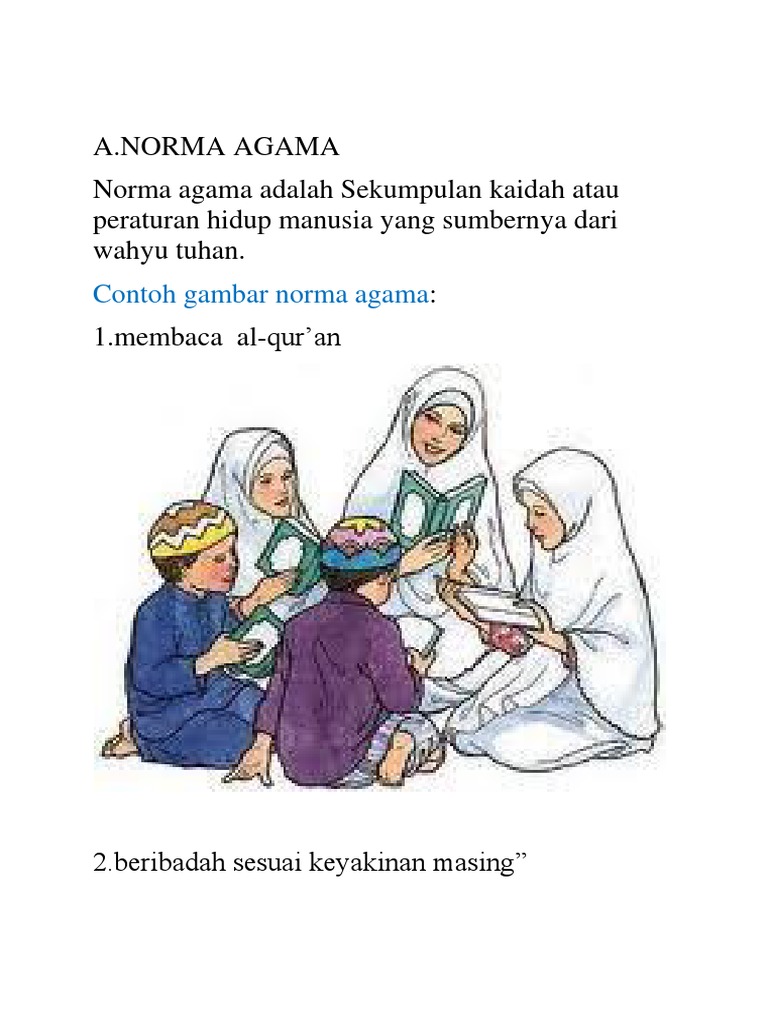 A.Norma Agama Norma Agama Adalah Sekumpulan Kaidah Atau Peraturan Hidup ...