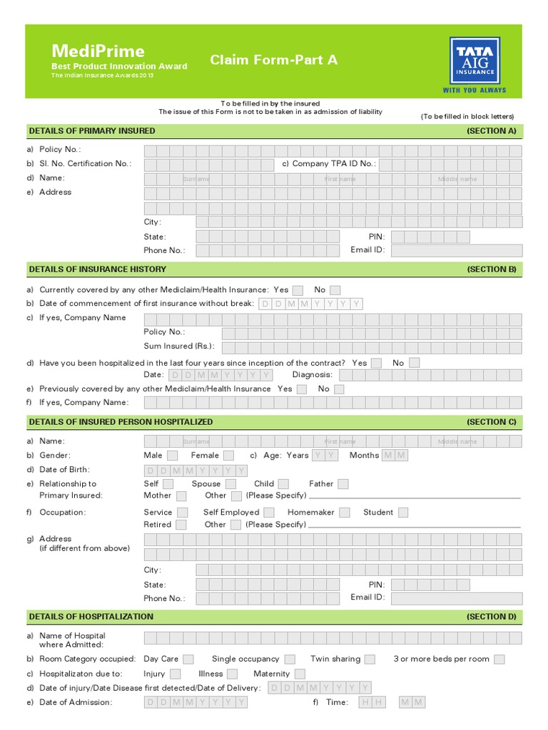 E Claim Form | PDF | Insurance | Hospital