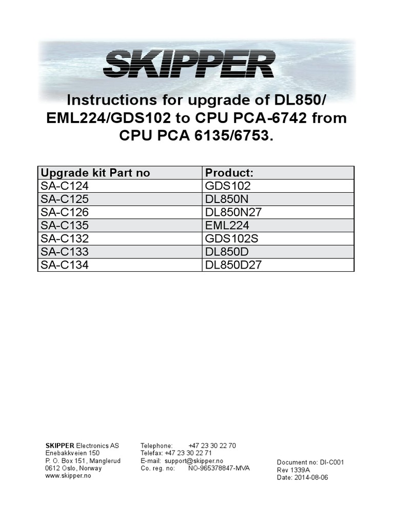 DI-C001-1339A Combined Upgrade Instructions 6135 - 6753 To 6742 PDF | PDF | Central Processing ...