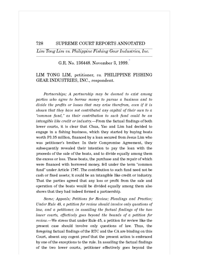 Lim Tong Lim v. Philippine Fishing | PDF