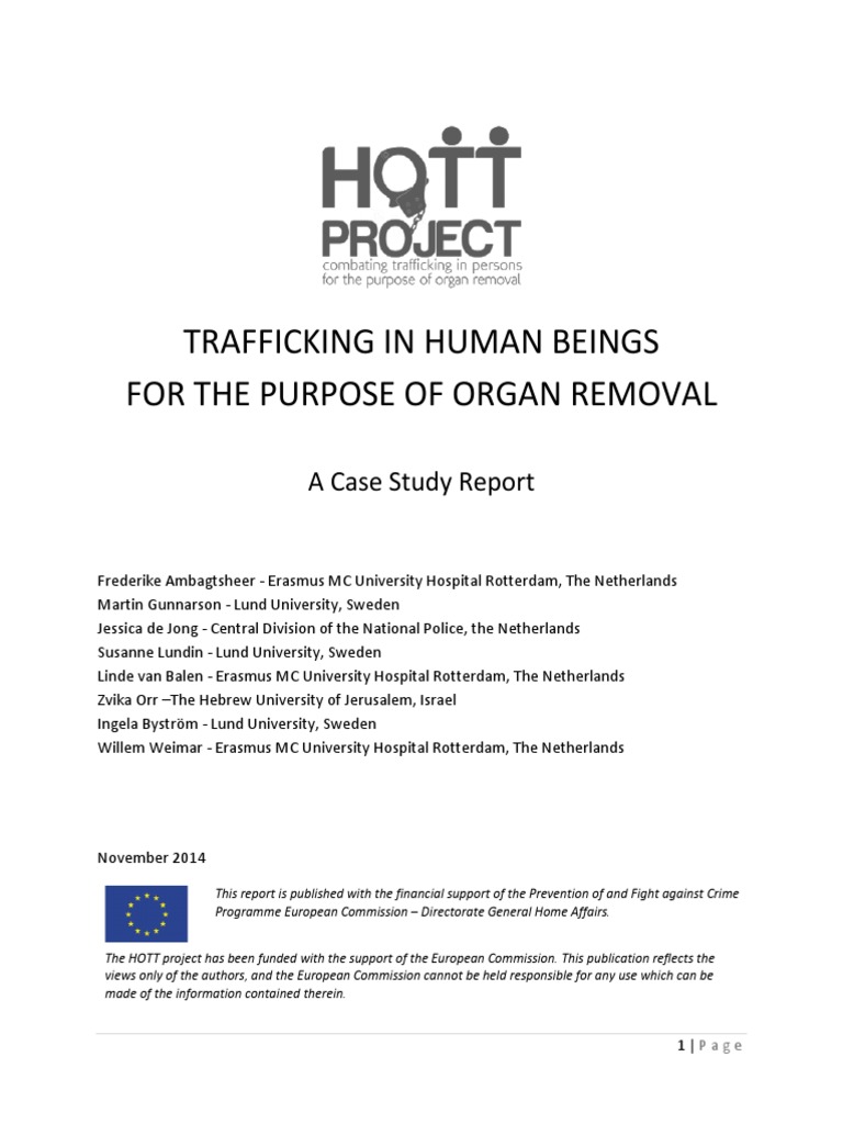 Trafficking in Human Beings For The Purpose of Organ Removal | PDF ...
