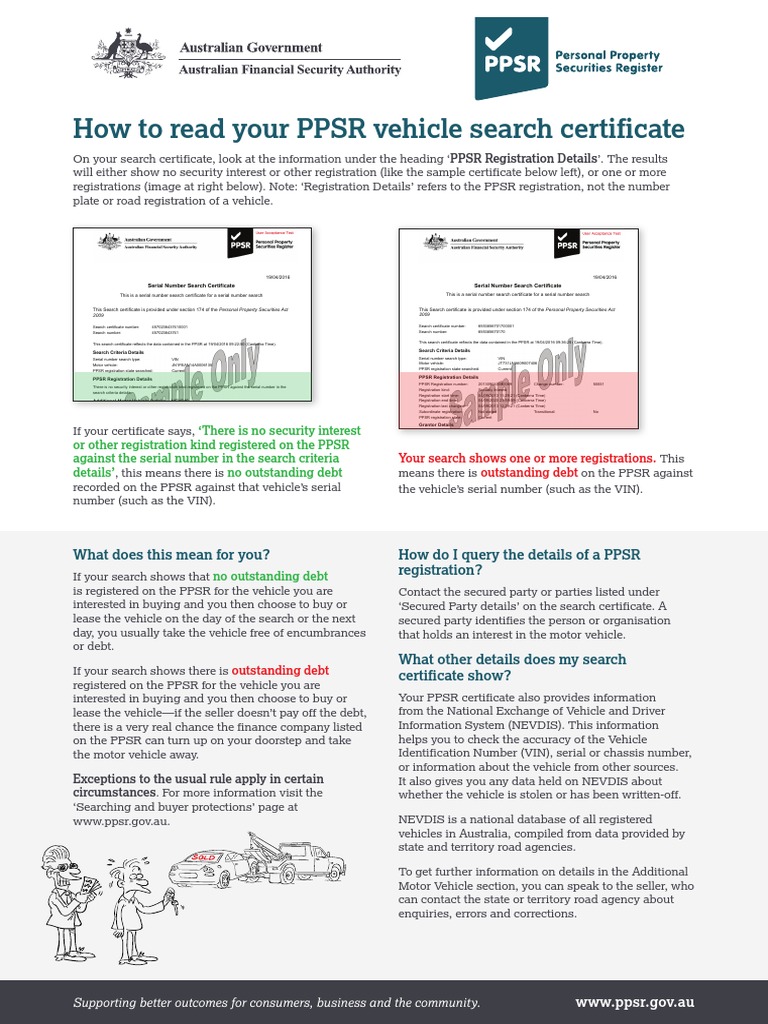 How To Interpret A Motor Vehicle Search Result and Search Certificate ...