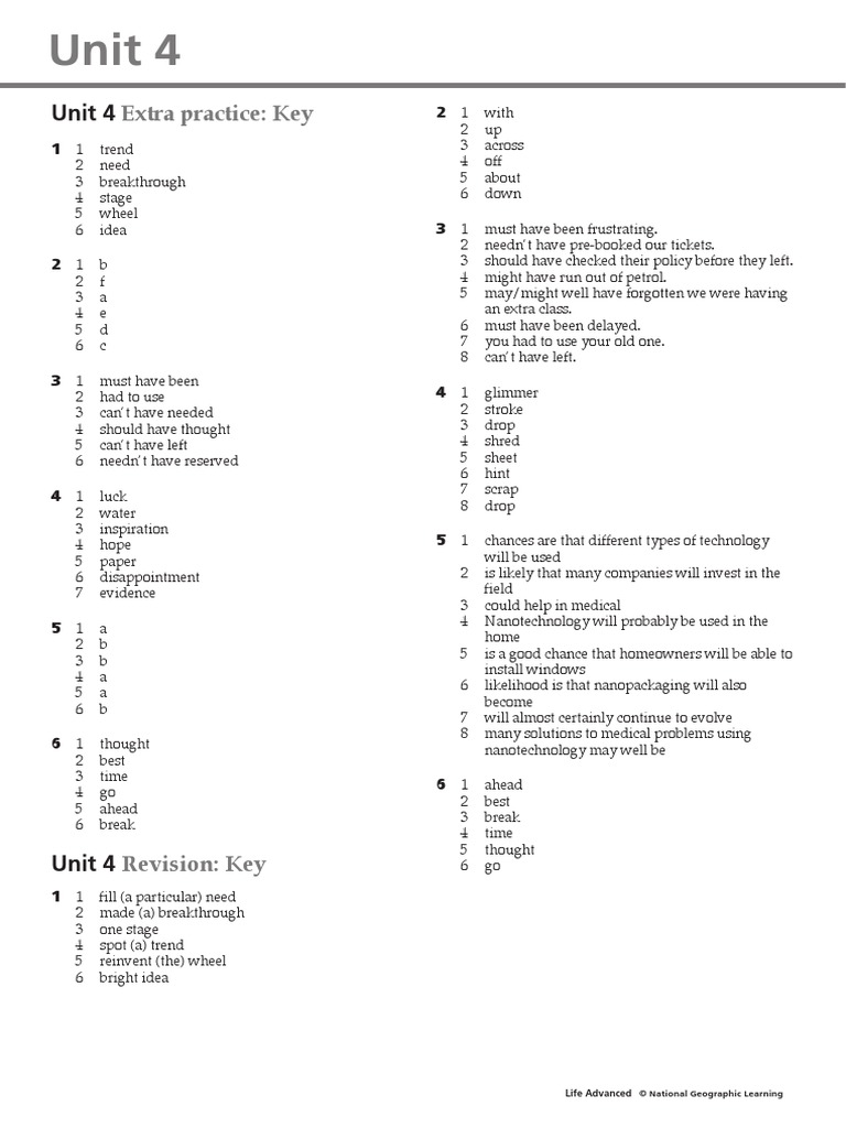 Adv Unit4 Answerkey PDF | Download Free PDF | Museum