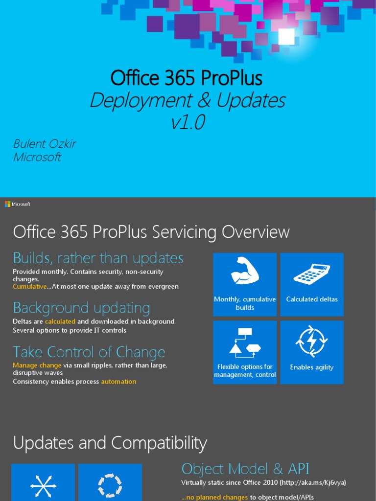 Office 365 Proplus: Deployment & Updates V1.0 | Download Free PDF ...