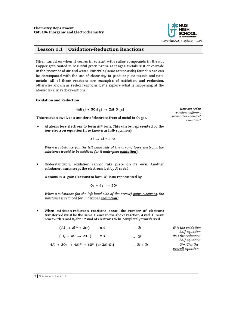 Electrochem Notes | PDF | Redox | Electrochemistry