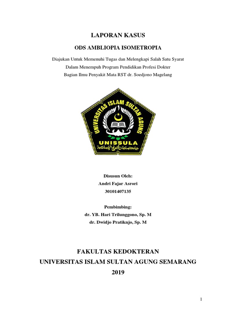 ODS Ambliopia Isometropia pada Pasien | PDF