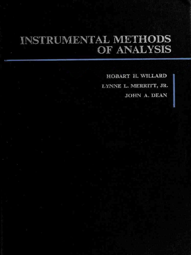 Instrumental Methods of Analysis PDF | PDF | Capacitor | Spectroscopy