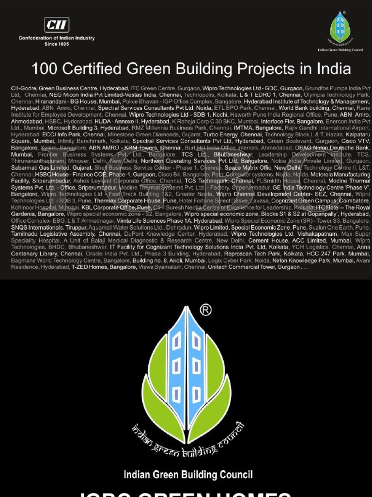 IGBC & LEED Certified Green Projects | PDF | Computing And Information ...