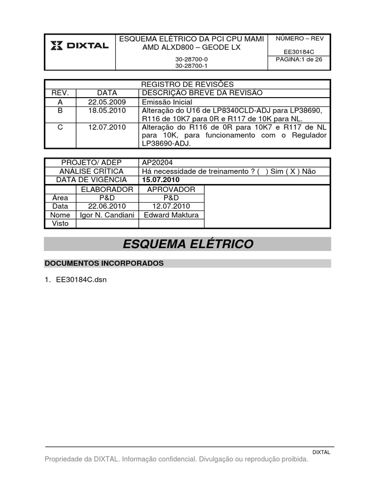 Esquema Elétrico PCI PDF | PDF | Design eletrônico | Bens manufaturados